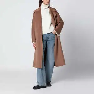 Max Mara Camel-colored Wool And Cashmere Midi Coat