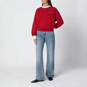 AMI Paris De Coeur Sweatshirt /ivory