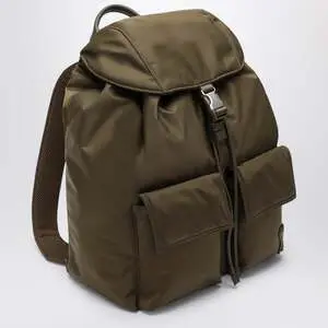 AMI Paris Marcel Truffle-colored Nylon Backpack