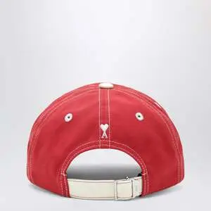 AMI Paris Signature Cap In And Ivory Cotton