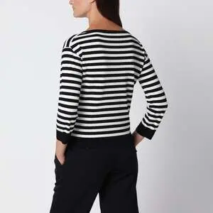 Max Mara Ecru And Viscose Sweater - Black