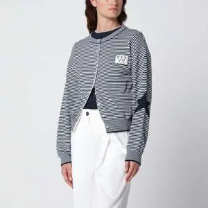 Max Mara Cotton Cardigan With Inlays - Blue