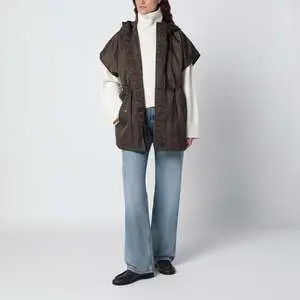 Max Mara Mud-proof Twill Padded Vest - Brown