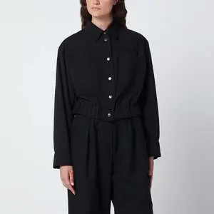 Max Mara Short Jacket In Virgin Wool - Black