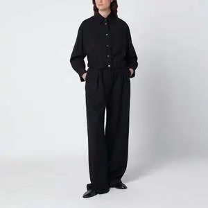 Max Mara Short Jacket In Virgin Wool - Black
