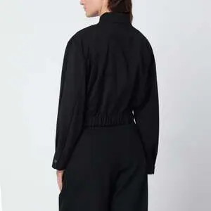 Max Mara Short Jacket In Virgin Wool - Black