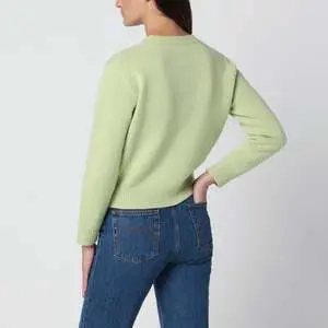A.p.c. Crew-neck Sweater Lime In Wool
