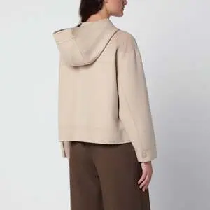 Max Mara Almond Wool Hooded Jacket - Beige