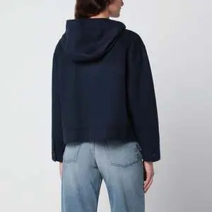 Max Mara Wool Hooded Jacket - Blue