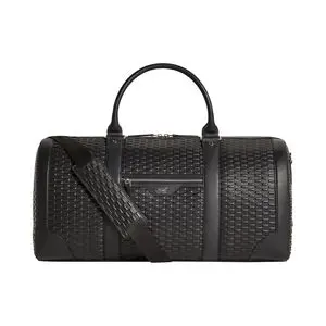 Kith Monogram Tumbled Leather Traveler K55 Duffle Bag - Black