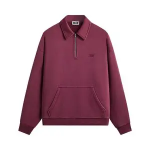 Kith Quarter Zip Popover Sweatshirt 'essence - Red