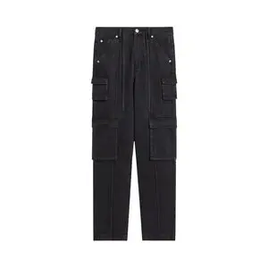 Kith Herringbone Denim Zane Cargo Pant - Black