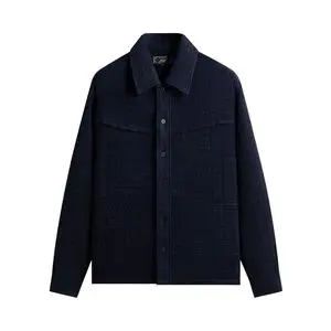 Kith Patchwork Tweed Johnson Shirt 'nocturnal - Blue
