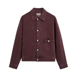 Kith Herringbone Denim Alonzo Jacket 'rich - Red