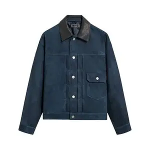 Kith Suede Alonzo Jacket Heron - Blue