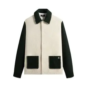 Kith Boucle Boxy Collared Overshirt 'sandrift - Cream