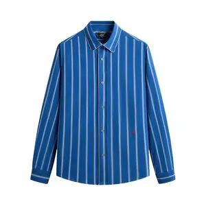 Kith Striped Poplin Georgie Shirt 'excellence - Blue