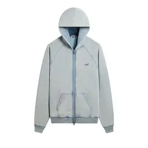 Kith Indigo Fleece Wilder Full Zip Hoodie 'pale Indigo