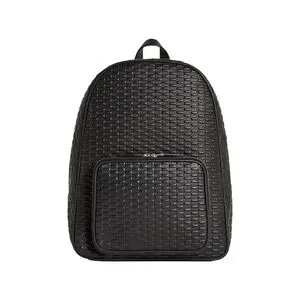 Kith Monogram Tumbled Leather Backpack - Black