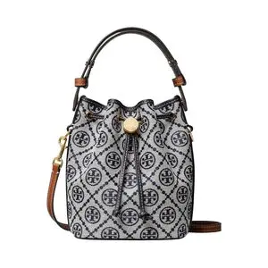 Tory Burch T Monogram Mini Bucket Bag 'navy