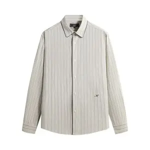 Kith Striped Poplin Georgie Shirt 'sandrift - Cream