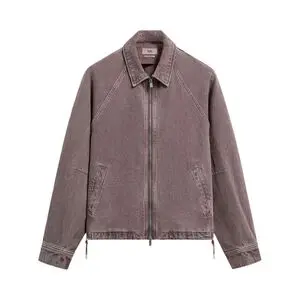 Kith Herringbone Denim Efron Jacket 'matrix - Red