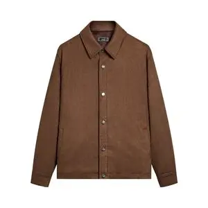 Kith Microsuede Bonded Brixton Shirt Jacket 'hurricane - Brown