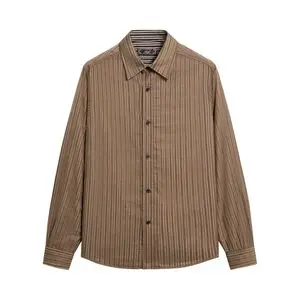 Kith Layered Stripe Georgie Shirt 'gobi - Brown
