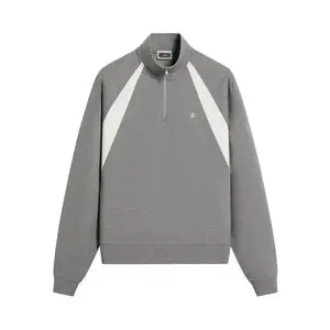 Kith Ponte Novak Quarter Zip 'medium Heather