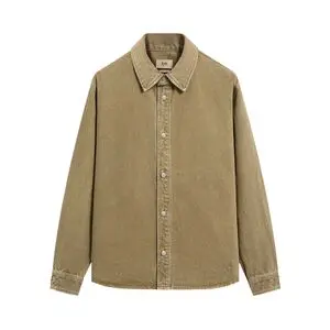 Kith Herringbone Denim Apollo Shirt 'deliver - Tan