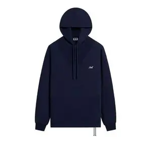 Kith Indigo Fleece Cropped Camden Hoodie 'raw Indigo - Blue