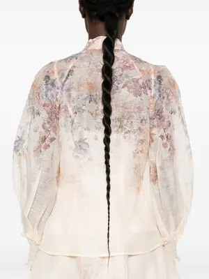 Zimmermann Ascent Linen And Silk Blouse