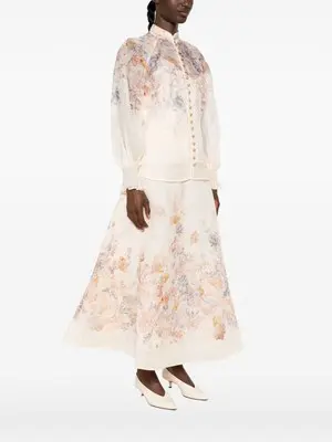 Zimmermann Ascent Linen And Silk Blouse
