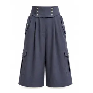 JULIA ALLERT High-waisted Utility Bermuda Shorts – Grey