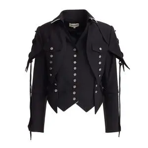 JULIA ALLERT Designer Lace-up Cropped Utility Jacket