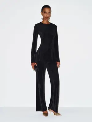 REFORMATION Elara Knit Set - Black