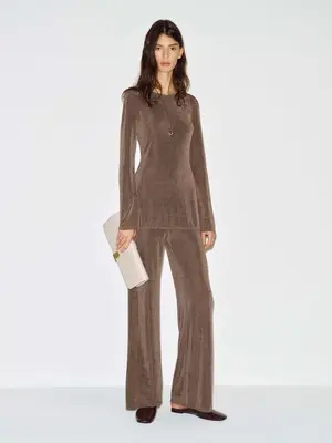REFORMATION Elara Knit Set - Brown