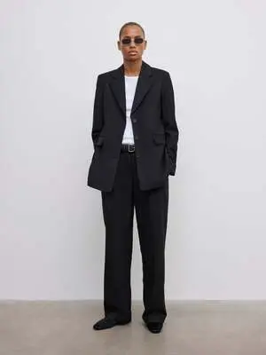 HOUSE OF DAGMAR Wool Tailored Blazer - Black