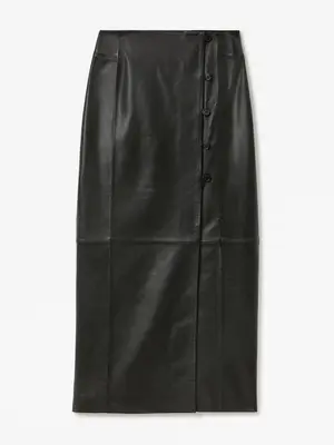 HOUSE OF DAGMAR Leather Wrap Skirt