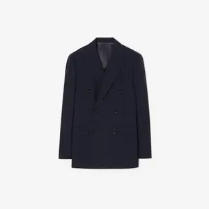 Burberry Wool Sloane Tailored Jacket - Navy