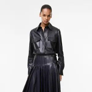 Burberry Classic Fit Leather Shirt
