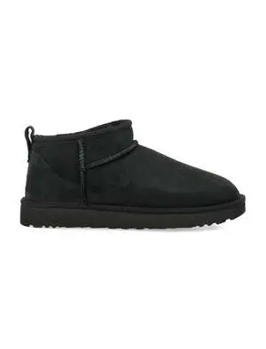 UGG Classic Ultra Mini Suede Sheepskin Boots For - Nero