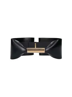 Givenchy Leather Bow Belt - Black