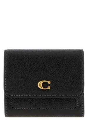 COACH NEW YORK Mini Mila Leather Wallet - Black