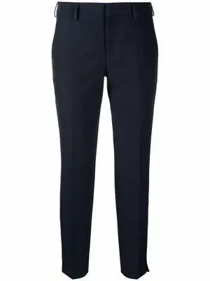 PT TORINO Straight-leg Cotton-blend Trousers With Button-and-zip Closure