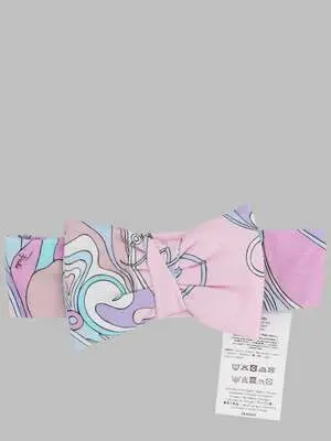 Emilio Pucci Baby Iridescent All-over Print Cotton Headband - Pink