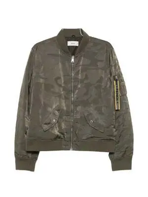 Fendi S Fitted Nylon Blouson Jacket With Logo Zipped Arm Pocket - Verde
