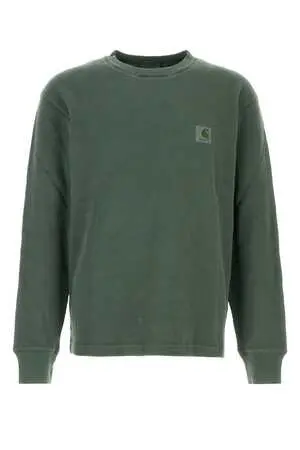 Carhartt Work In Progress L/s Vista Waffle T-shirt In Cotton - Green