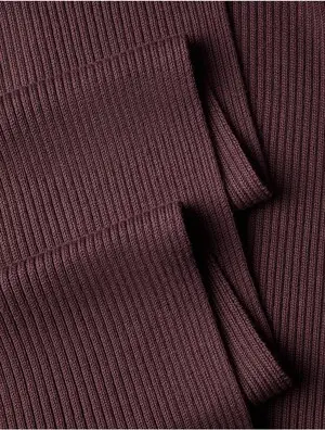 Calvin Klein Logo Patch Rib Scarf - Fudge
