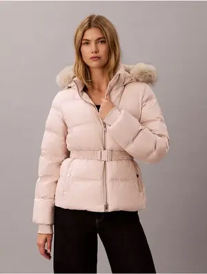 Calvin Klein Matte Belted Short Puffer Jacket - Modesty